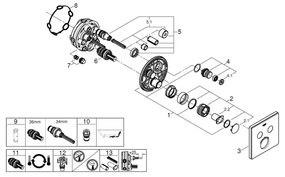 GROHE 29156LS0 -Termostat pro podomítkovou instalaci GROHTHERM SMARTCONTROL bílá