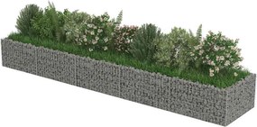 Gabionový vyvýšený záhon pozinkovaná ocel 450 x 90 x 50 cm 143553