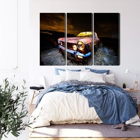 Vícedílný obraz Staré Opuštěné Auto 3D Nedostatek Nedostatek Plátno Canvas 180x120