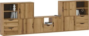5 kusů TV skříněk s úložným prostorem "ODDA" Borovicový masiv 3365382