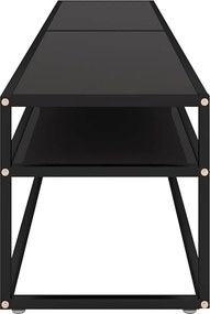 TV stolek černý 200 x 40 x 40,5 cm tvrzené sklo 331727