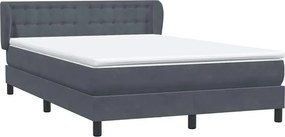 Box spring postel s matrací tmavě šedá 160x210 cm samet 3317866