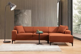 Hanah Home Rohová pohovka PETRA oranžová pravá 560ARE1606