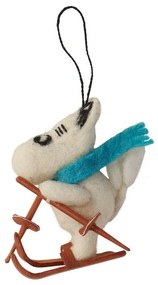 Plstěná dekorace Moomin on skiis, Klippan Švédsko