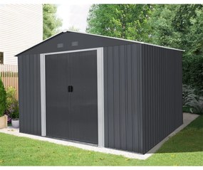 Riwall PRO RMSA 8x10 Anthracite zahradní domek kovový 3 x 2,4 m se sedlovou střechou antracit
