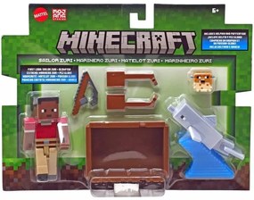 Mattel minecraft® 8 cm figurka dvojbalení námořník zuri a delfín, jcn50