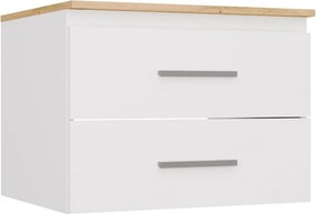 Skříňka pod umyvadlo NEL 60 bílá/dub artisan
