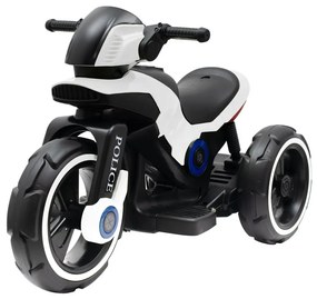 Dětská elektrická motorka Baby Mix POLICE bílá