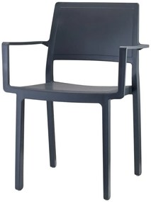 SCAB - Židle KATE s područkami - antracitová