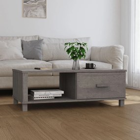 Konferenční stolek HAMAR světle šedý 100 x 55 x 35 cm borovice 340455