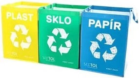 SIXTOL SORT EASY 3 BASIC 3 x 36 l / Tašky na tříděný odpad / 30x30x40