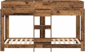 Patrová postel pro děti Staré dřevo 75 x 190 cm 3410545