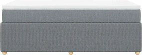 Box spring postel s matrací světle šedá 90x190 cm textil 3285532