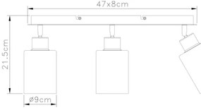 Globo 15465-3 - Bodové svítidlo HADERA 3xE27/15W/230V