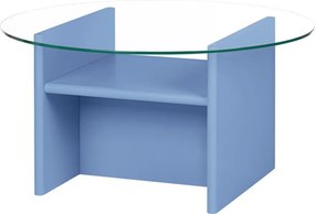 Světle modrý kulatý konferenční stolek ø 85 cm Tovo – noo.ma