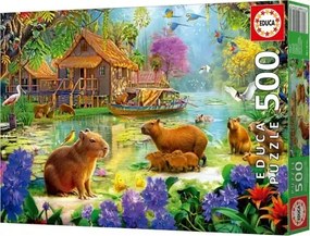 EDUCA Puzzle Vesnice kapybar / 500 dílků