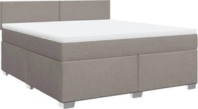 Box spring postel s matrací taupe 180x200 cm textil 3285964