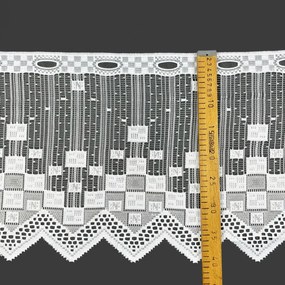 Vitrážová žakárová záclona 185 - výška 40 cm , metráž