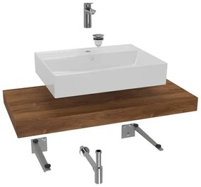 Koupelnová sestava Grohe s deskou pod umyvadlo Dolce 100x8x50 cm dub charleston KSETDO14