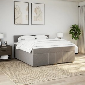 Box spring postel s matrací taupe 180x200 cm textil 3287151