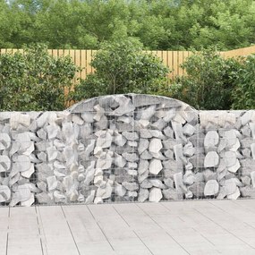 Klenuté gabionové koše 4 ks 300x30x100/120cm pozinkované železo 3146523