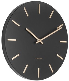 Designové nástěnné hodiny 5821BK black Karlsson 30cm