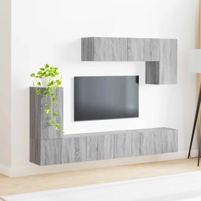 Sestava TV skříněk 4 ks Šedá Sonoma Kompozitní dřevo 3409084