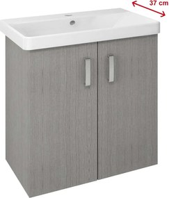 Sapho Theia - Umyvadlová skříňka 66x70x35 cm, 2x dvířka, dub stříbrný TH072-1111
