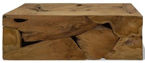 Konferenční stolek 90 x 50 x 30 cm pravý teak hnědý 244558