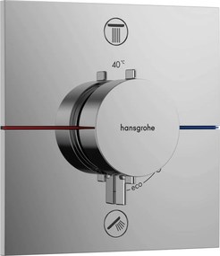 Hansgrohe ShowerSelect Comfort E - Termostatická baterie pod omítku, pro 2 spotřebiče, chrom 15578000