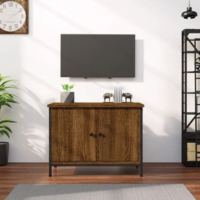 TV skříňka s dvířky hnědý dub 60x35x45 cm kompozitní dřevo - Default Title