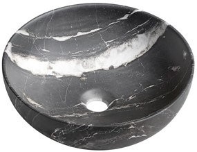 Sapho Sapho, RONDANE keramické umyvadlo na desku průměr 41cm, carnico marmor, AR435CM