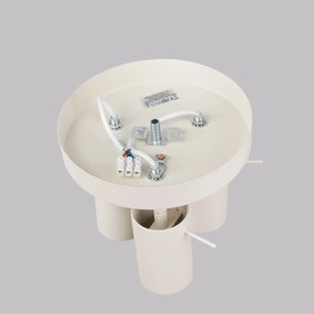Stropní svítidlo Ring, 3x béžové kovové stínítko, (možnost polohování)