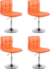 Sada 4 ks relaxační křeslo Palma V2 – oranžová