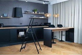 Ocelové schůdky 4 stupně DRABEST STD4 BLACK HOME