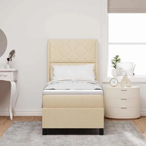 Postel s boxspringem s polštářem Krémová 190 x 90 cm textil 3341684