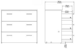 Komoda Sid, dub sonoma