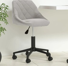 vidaXL Otočná kancelářská židle samet [335486] Barva: světle šedá