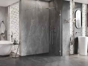 Mexen Lunar sprchová stěna Walk-in pravá 90 x 200 cm, transparentní 8 mm, chrom - 830-090-000-01-00-P
