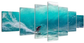 Obraz surfaře ve vlnách (210x100 cm)