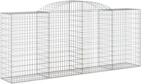 Klenuté gabionové koše 13ks 300x50x120/140cm pozinkované železo 3146730