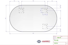 Amirro PURE OVAL oválné zrcadlo na chodbu do předsíně nástěnné 45 x 80 cm s leštěnou hranou do koupelny na zeď 411-392  PURE oval