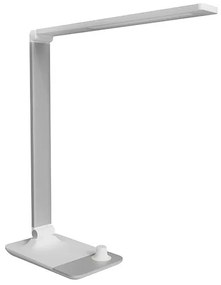 PANLUX Stolní LED lampička MASTER s integrovanou bezdrátovou nabíječkou, bílá