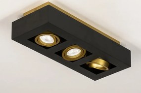 Stropní LED svítidlo Rivolli Black and Gold 3