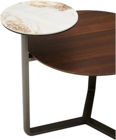 Hnědý kulatý konferenční stolek z eukalyptového dřeva 55x67 cm Imperia – Premier Housewares