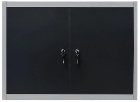 vidaXL Nástěnná skříň na nářadí industriální styl kov šedo-černá