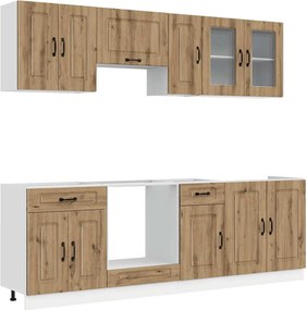 8dílná sada kuchyňských skříněk "Kalmar" dub artisan kompozit 3314830
