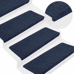Samolepicí podložky na schody 30 ks Modrá 65x24,5x3,5 cm 3365919