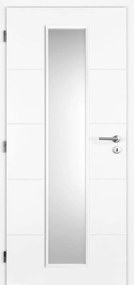 Doornite Quatro Interiérové dveře Linea, 70 L, 746 × 1983 mm, lakované, levé, bílé, prosklené