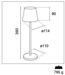 Nabíjecí LED stolní lampa Century LMPN-023827